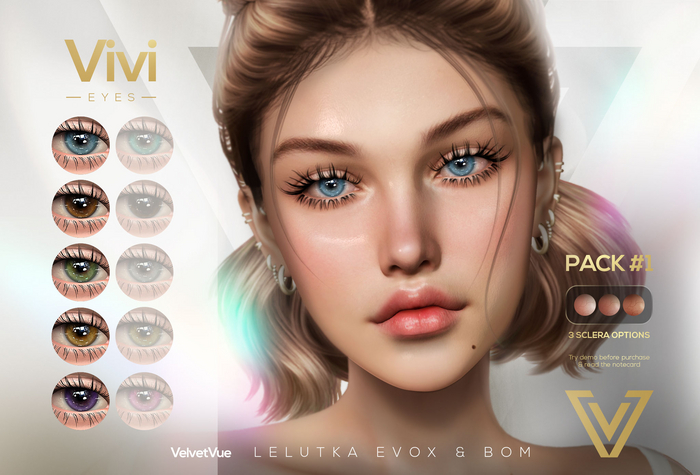 Second Life Marketplace - [ VelvetVue ] Vivi Eyes :: Pack #1